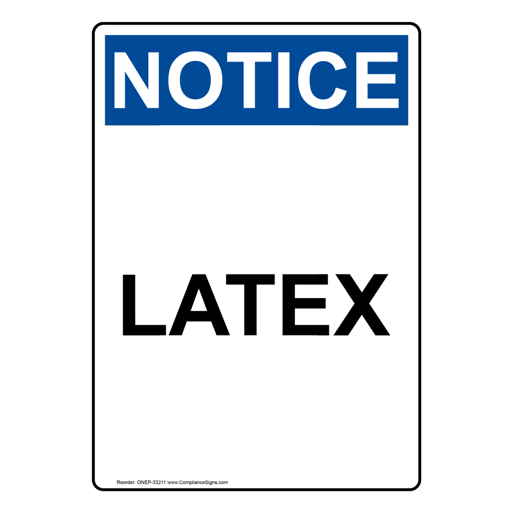 Vertical Latex Sign - OSHA NOTICE