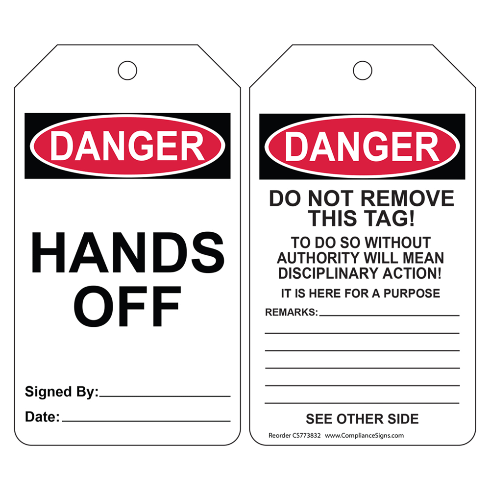 OSHA - Danger - Hands Off Authority | Safety Tags