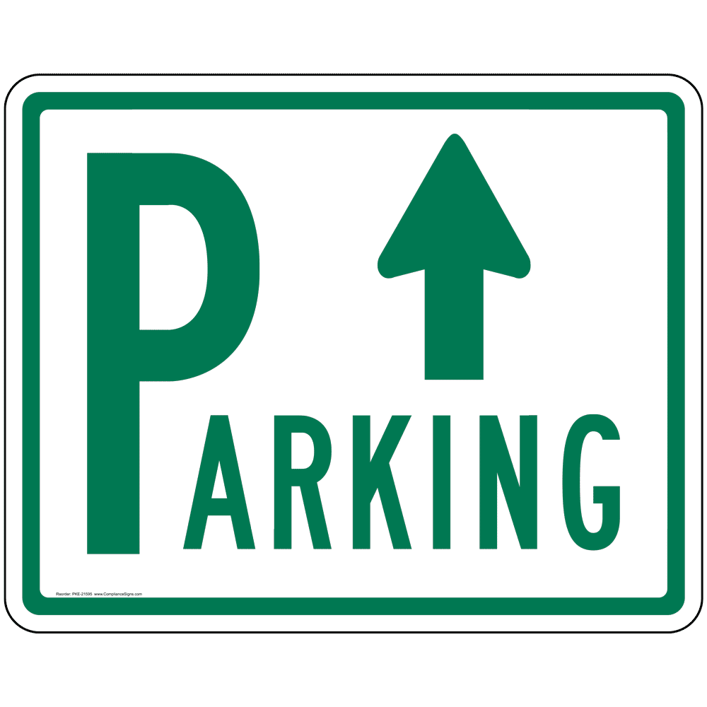 Parking Control Parking Lot / Garage Sign - Parking With Up Arrow