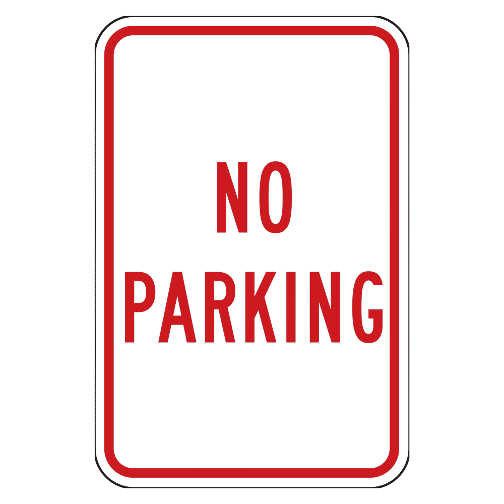 No Parking Sign - R&W 18x12 | Reflective Street Signs
