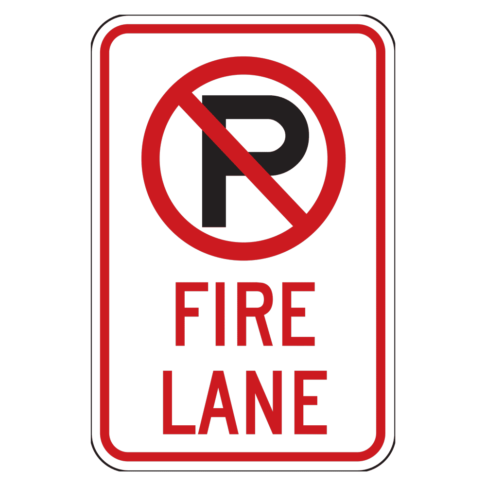 Fire Lane - No Parking Symbol Sign | Reflective Street Signs