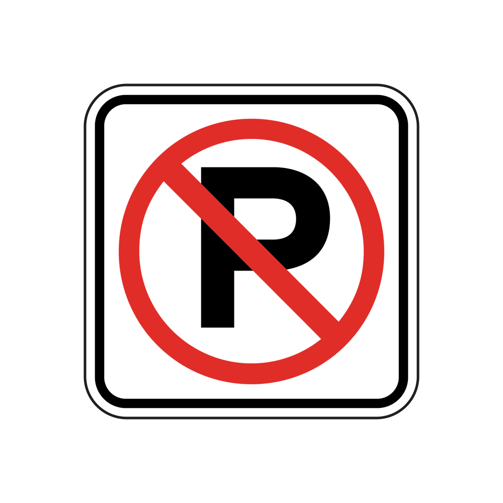 Parking Not Allowed Sign No Parking With Symbol White Reflective