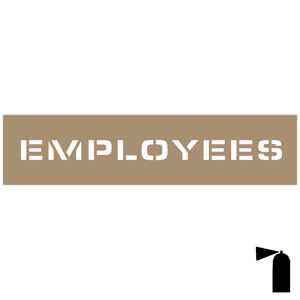 Parking Control Stencil - Reusable Plastic - Employees