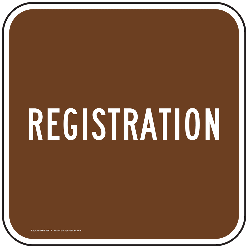 Recreation Information Registration Sign - Reflective Brown - US Made