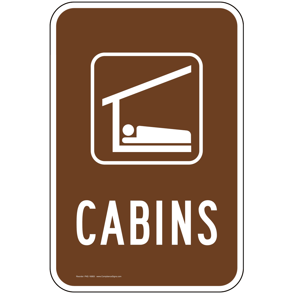 Vertical Sign - Parks / Camping - Cabins Sign