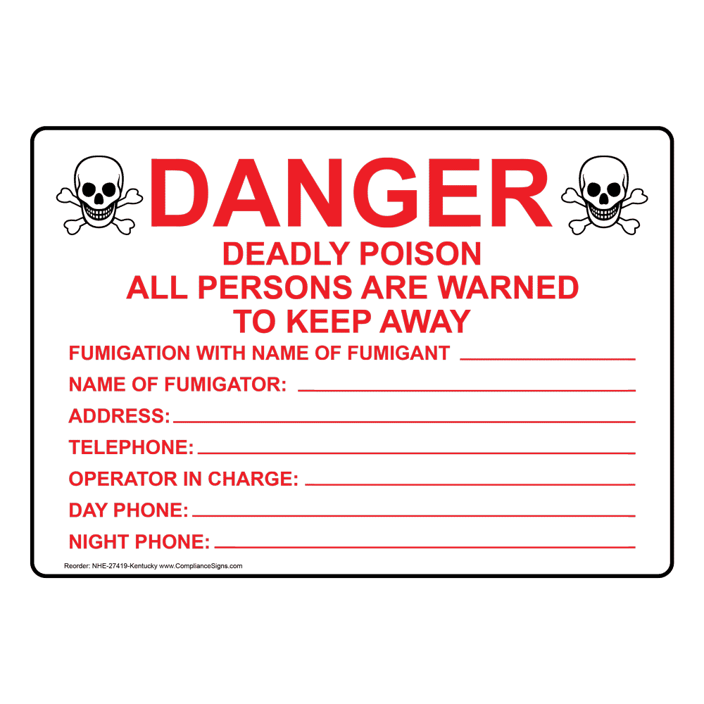 Fumigation Placards NASD Fumigating Agricultural Commodities With