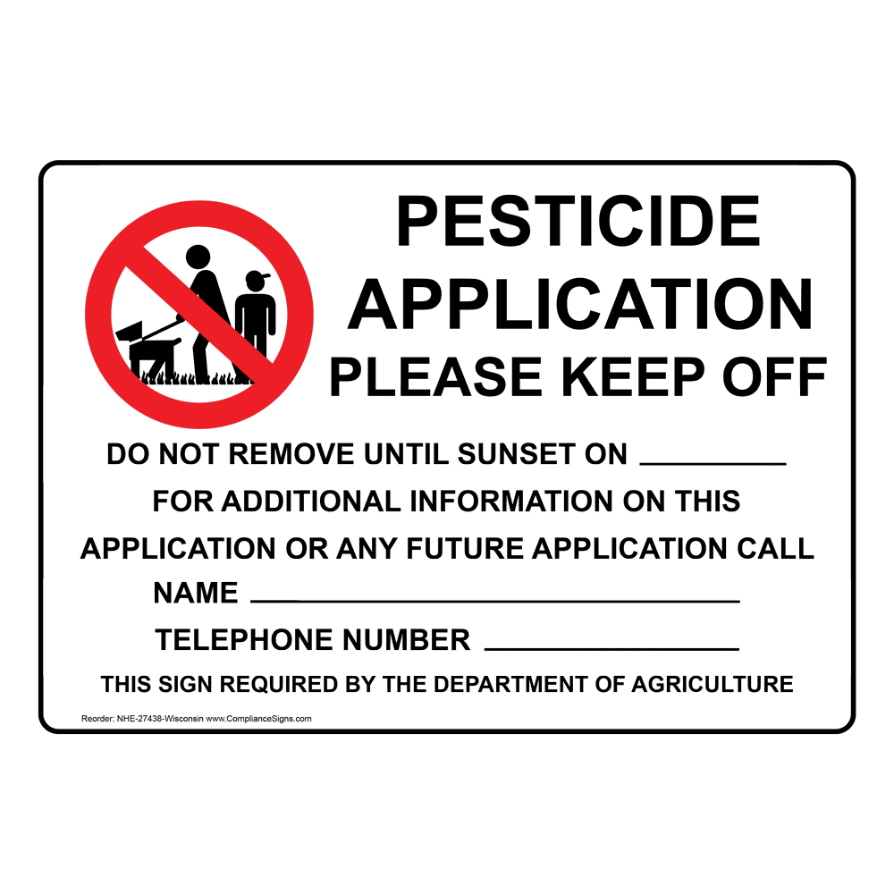 Pesticide Signs SmartSign 20-Pack - 4x4 Keep Off Signs With Stakes ...