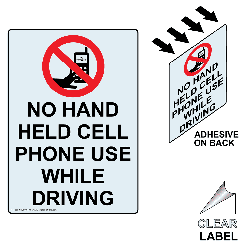 Portrait No Hand Held Cell Clear Label With Symbol NHEP-16403