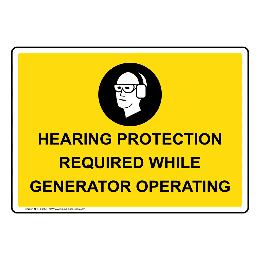 Hearing Protection Required Sign Printable