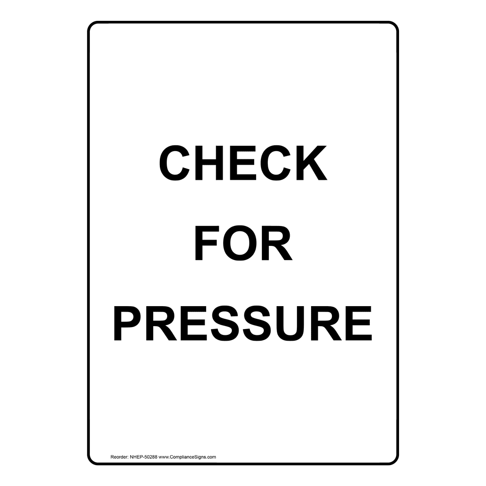 Portrait Check For Pressure Sign NHEP-50288