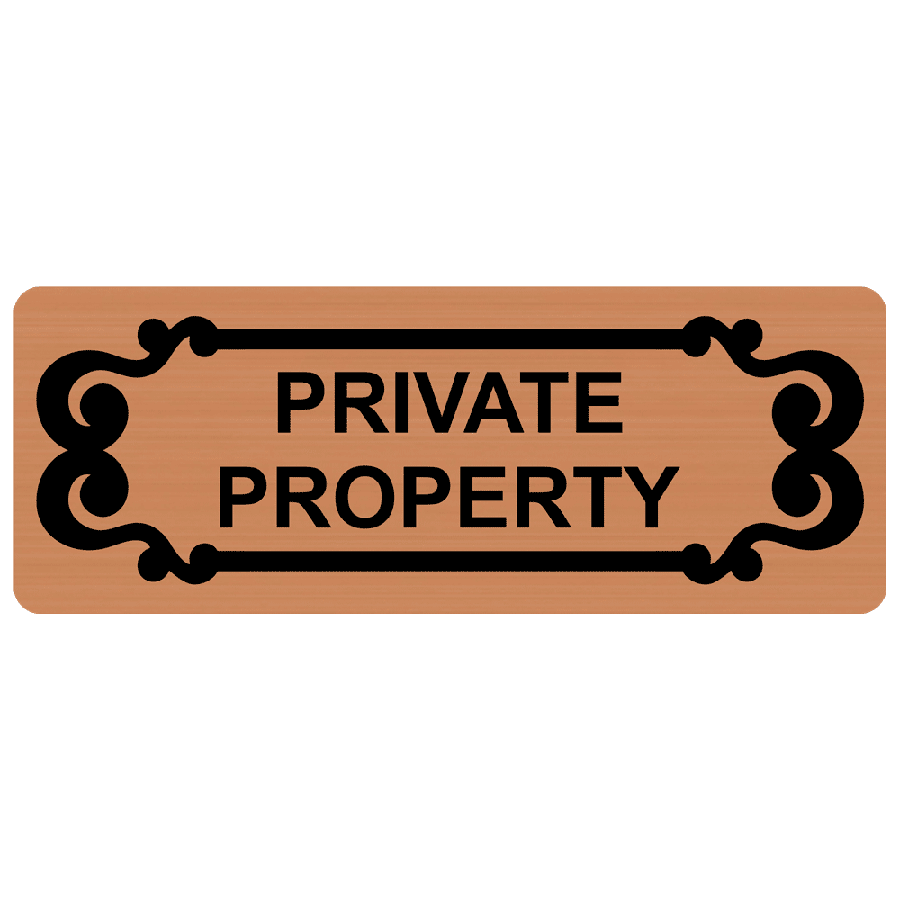 Private Property Engraved Sign EGRE-13367-BLKonCPR Private Property