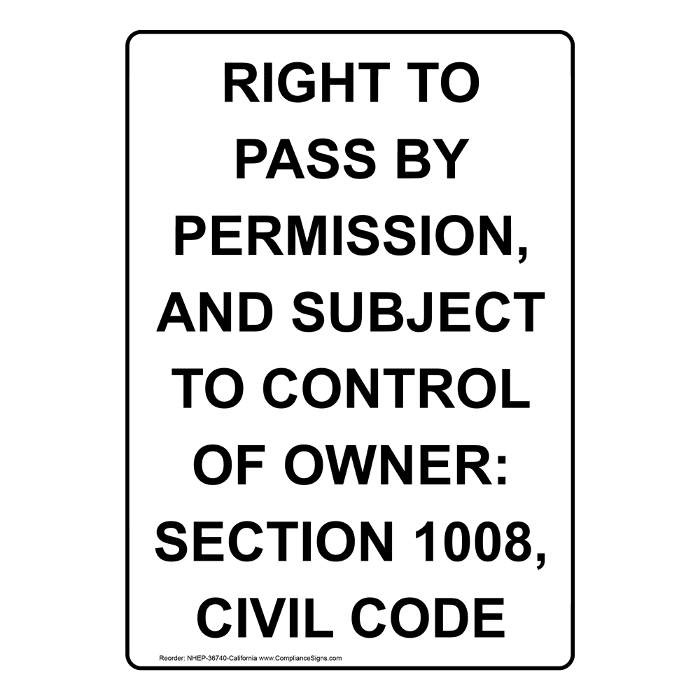 Portrait California Right To Pass Sign NHEP-36740-California