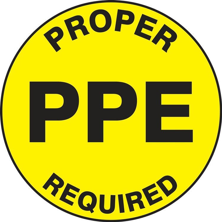 Proper Ppe Required - Sign Projector GOBO Lens - Yellow
