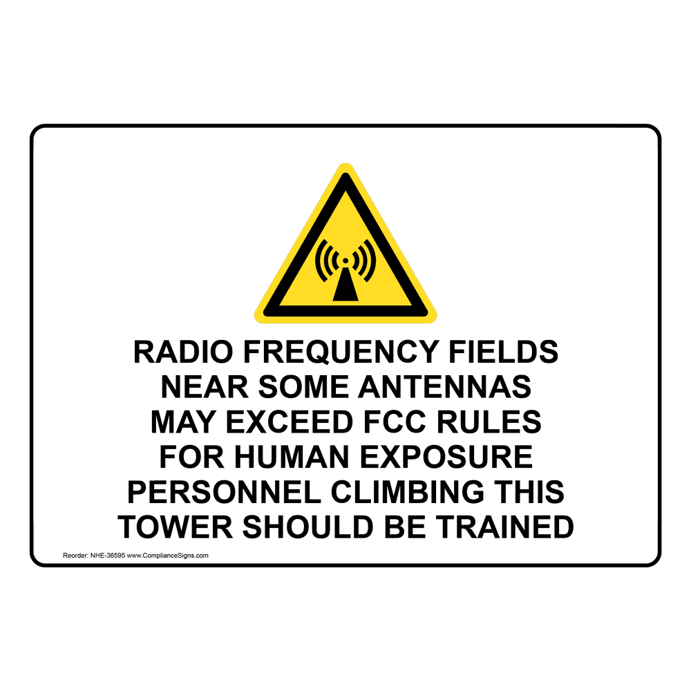 Process Hazards Training Sign - Radio Frequency Fields Near Some