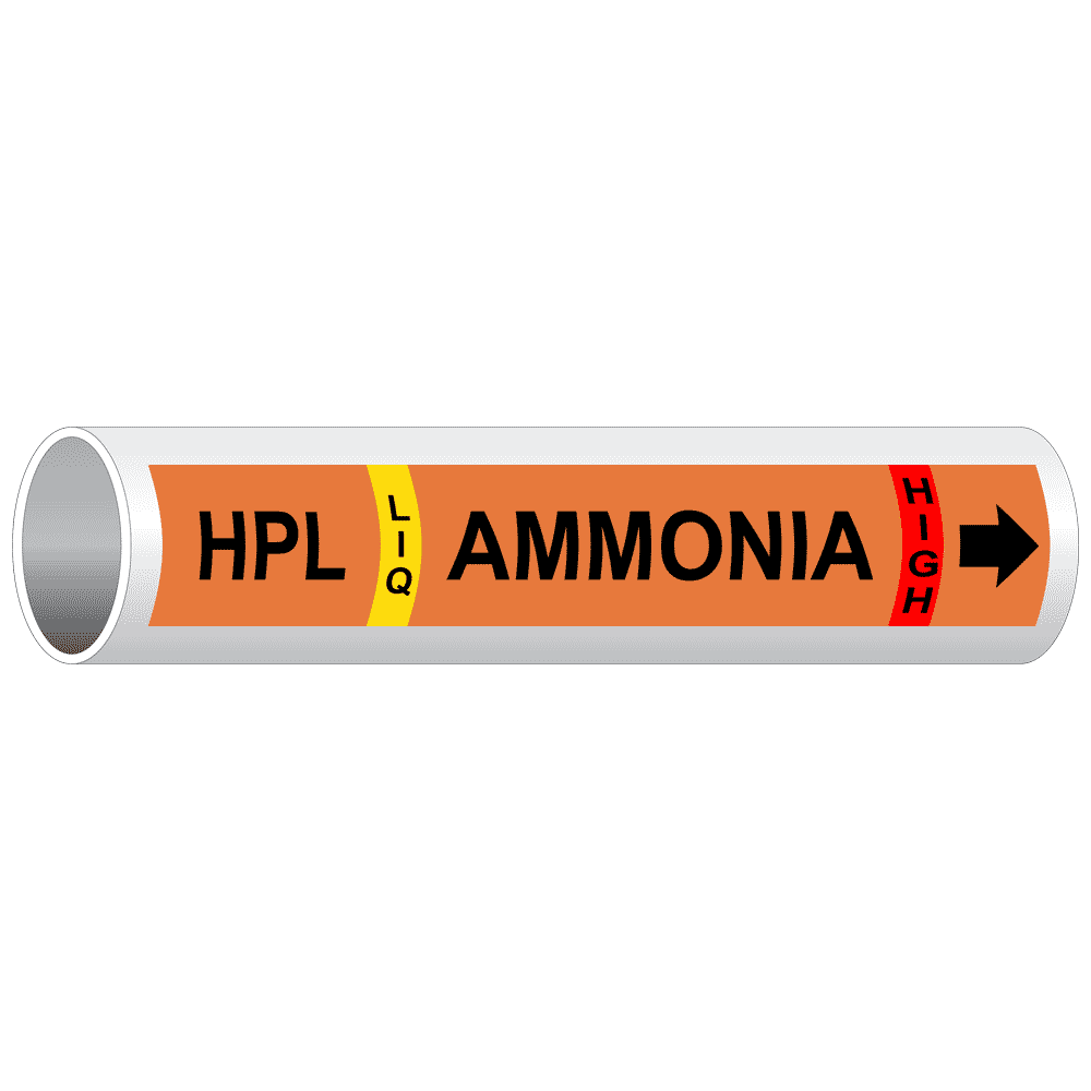 HPL LIQ Ammonia [High Pressure Liquid] Label PIPE-50832