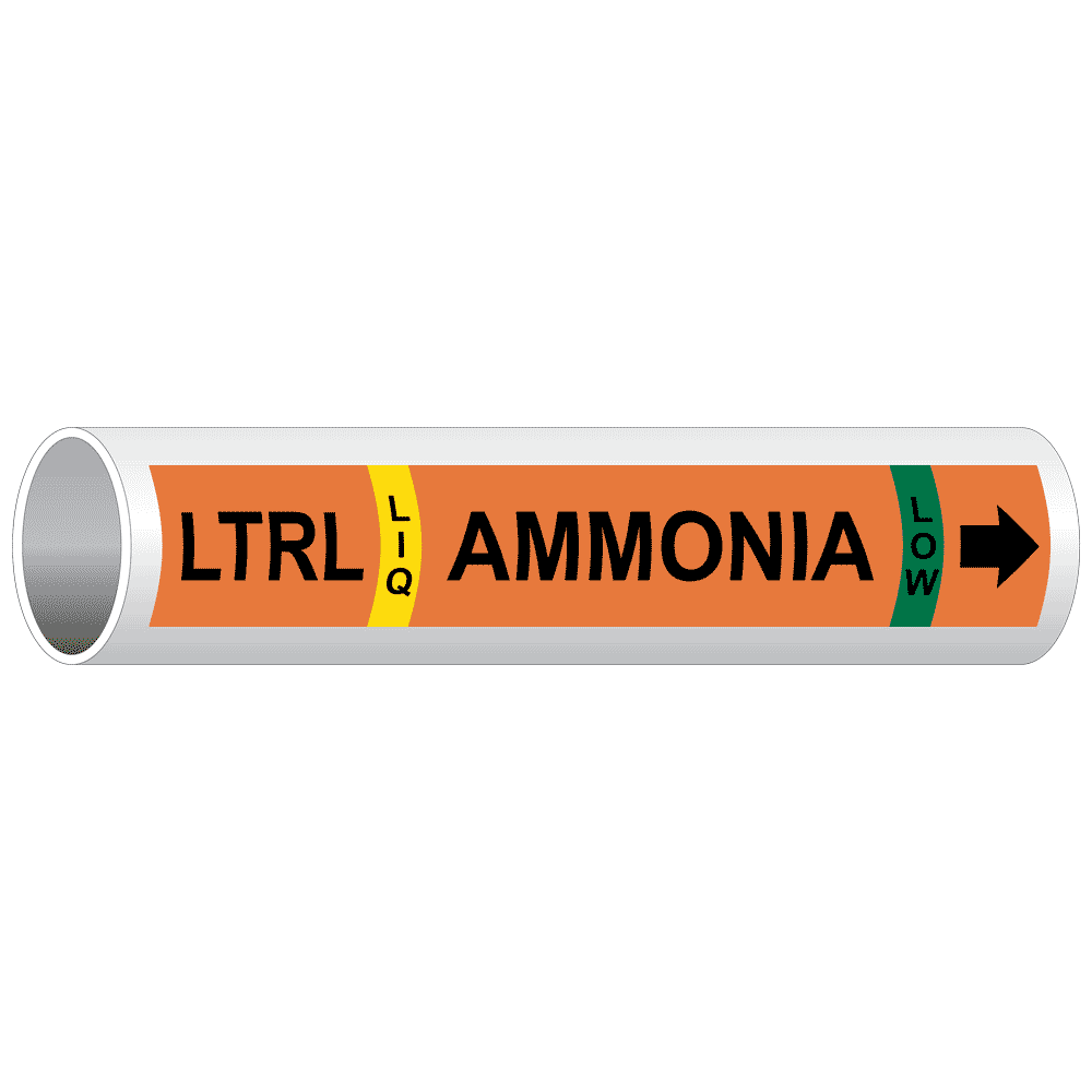 LTRL LIQ Ammonia Low [Low Temperature Recirculated Liquid] Label PIPE-50842