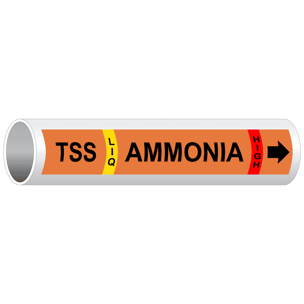 TSS LIQ Ammonia High [Thermosyphon Supply] Label PIPE-50852