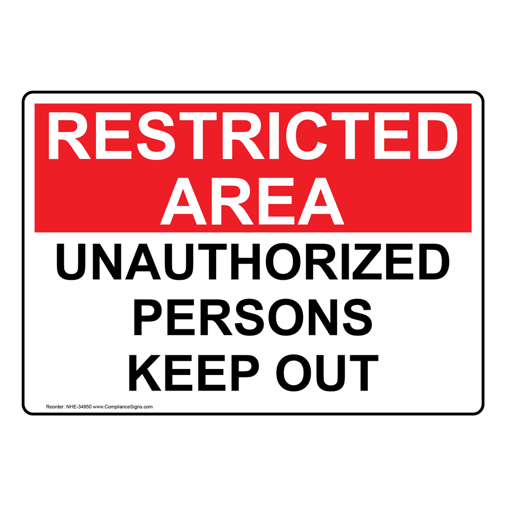 Authorized Personnel Only Sign - Unauthorized Persons Keep Out