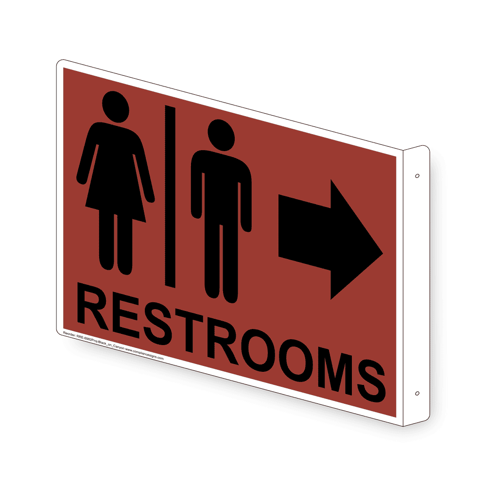 Restrooms Black on Canyon Sign RRE-6982Proj-BLKonCanyon Restrooms