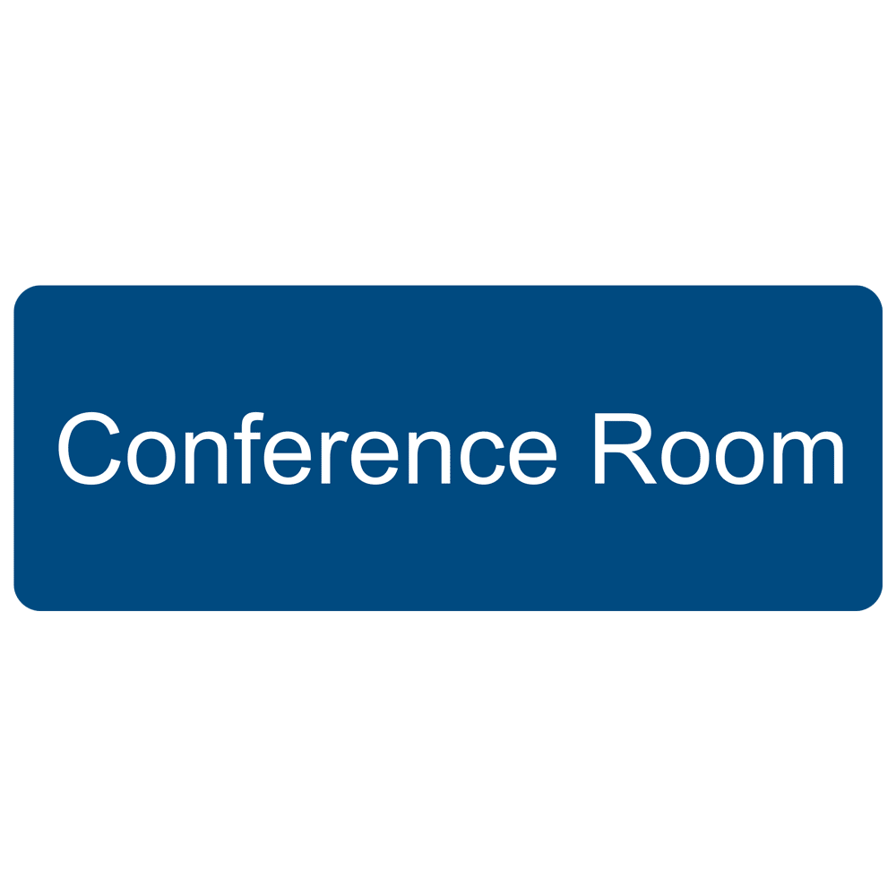 Conference Room White on Blue Engraved Sign EGRE-285-WHTonBLU