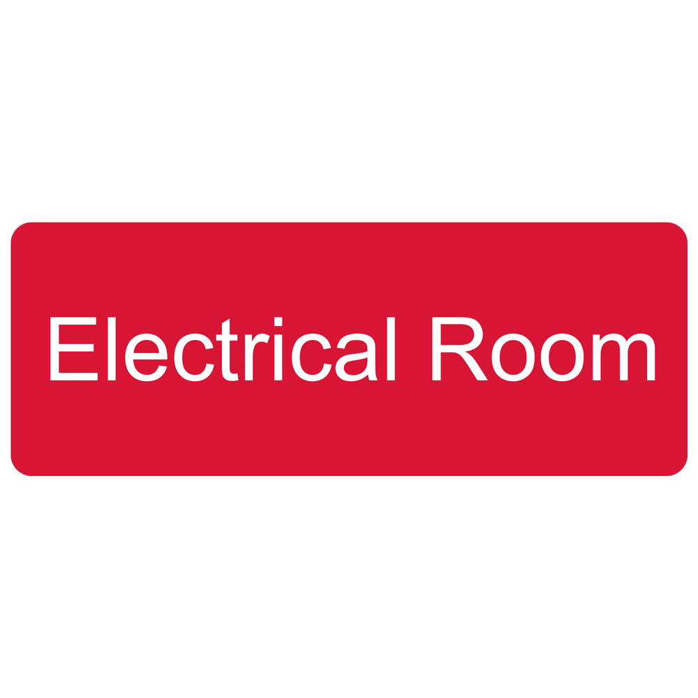 Electrical Room White on Red Engraved Sign EGRE-302-WHTonRed Room Name