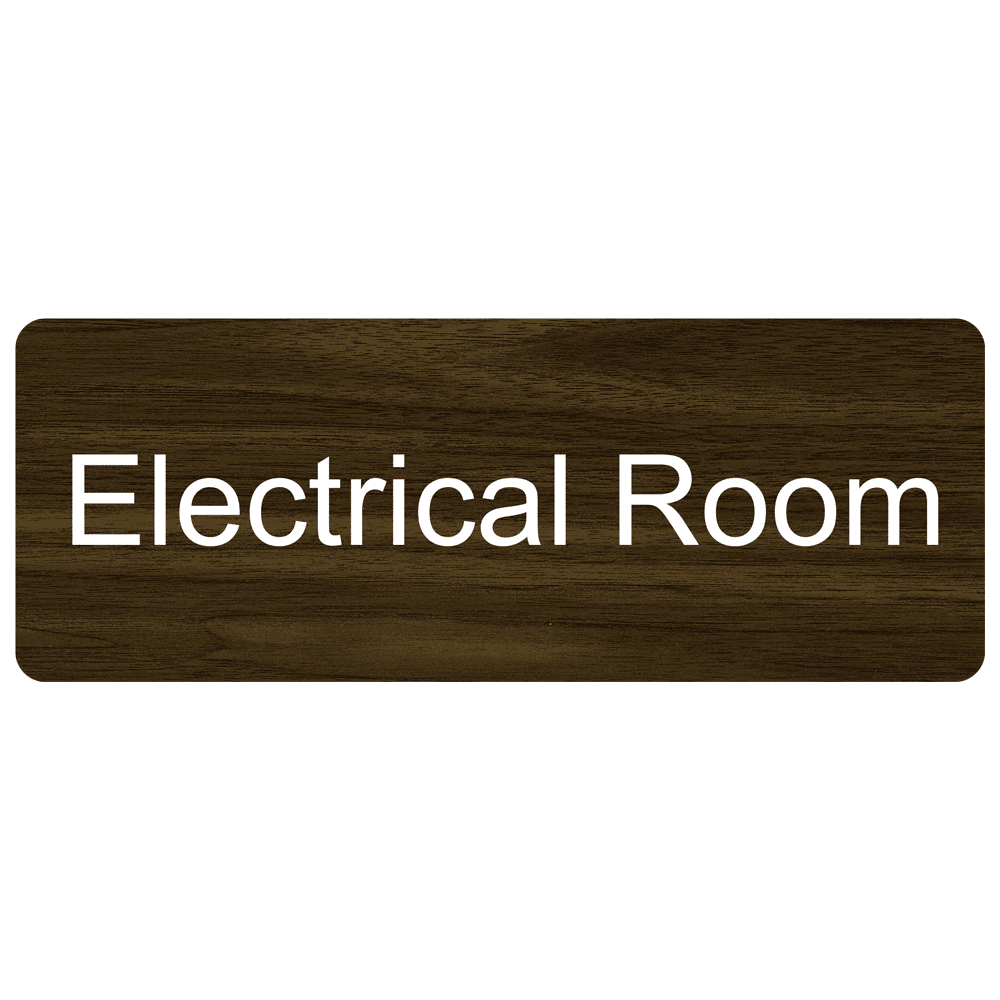 Electrical Room Engraved Sign EGRE-302-WHTonWLNT Wayfinding Room Name