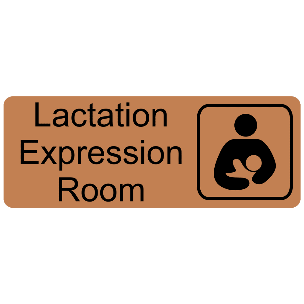 Lactation Expression Room Sign - Engraved Plastic - Copper