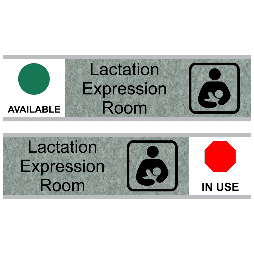 Platimum Marble Lactation Expression Room Sliding Engraved Sign With ...