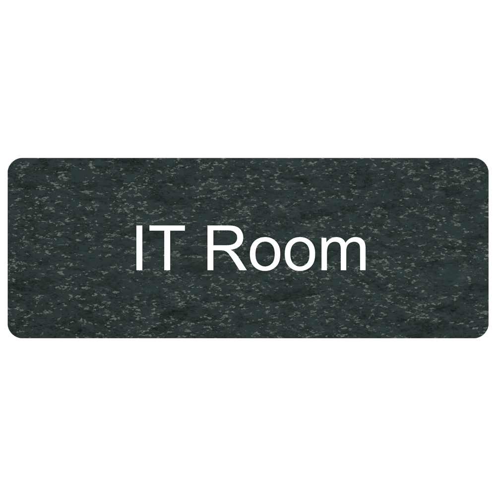 IT Room Engraved Sign EGRE-379-WHTonCHMRBL Wayfinding Room Name