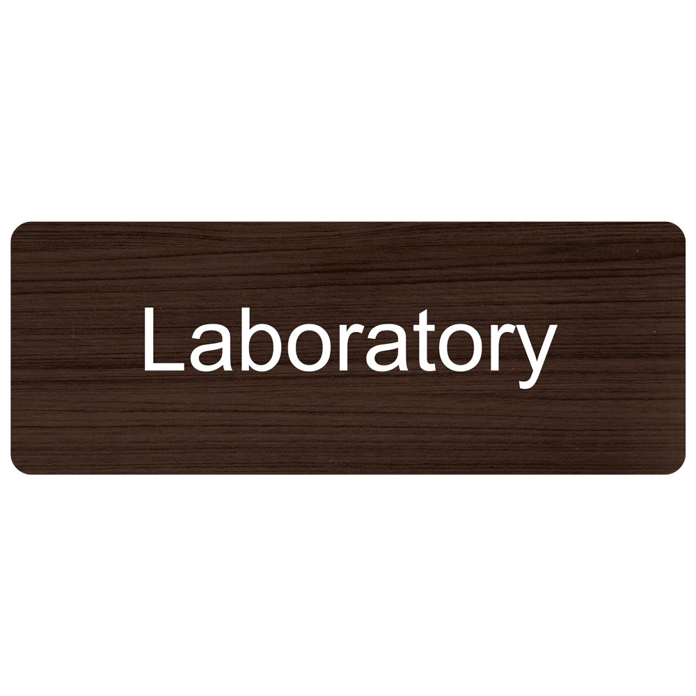 Laboratory Engraved Sign EGRE-390-WHTonKNA Wayfinding Room Name