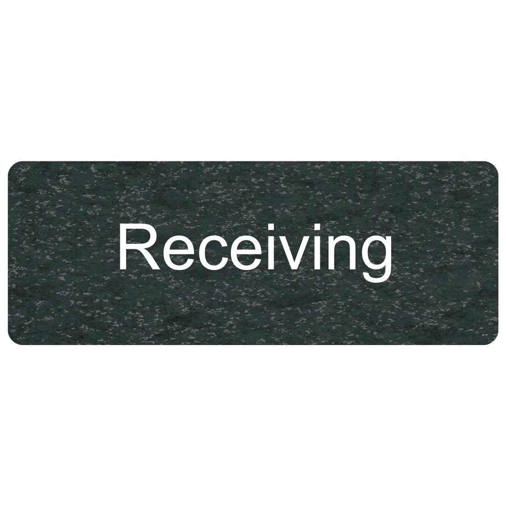 Receiving Engraved Sign EGRE-530-WHTonCHMRBL Wayfinding Room Name