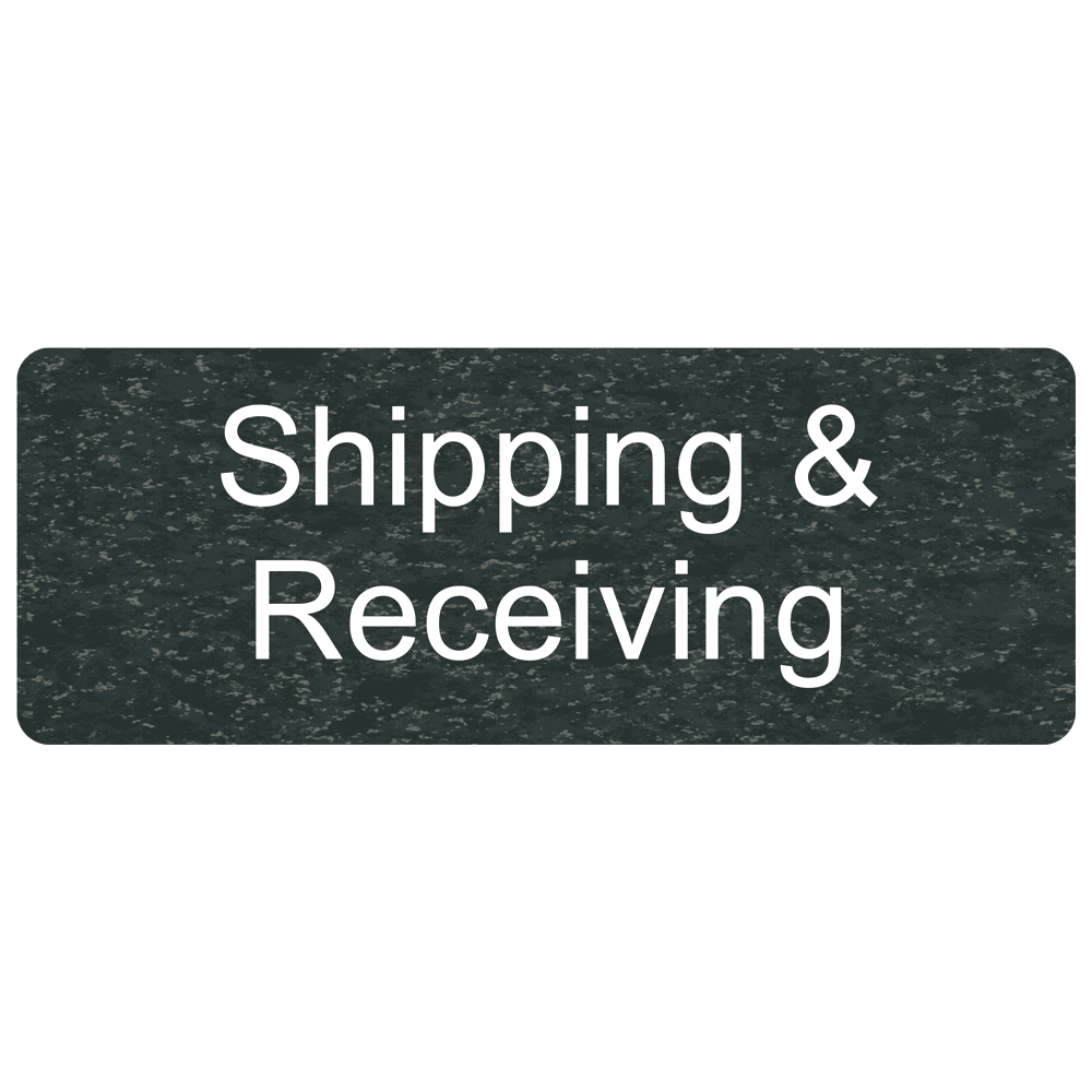 Shipping Receiving Engraved Sign EGRE-560-WHTonCHMRBL Wayfinding
