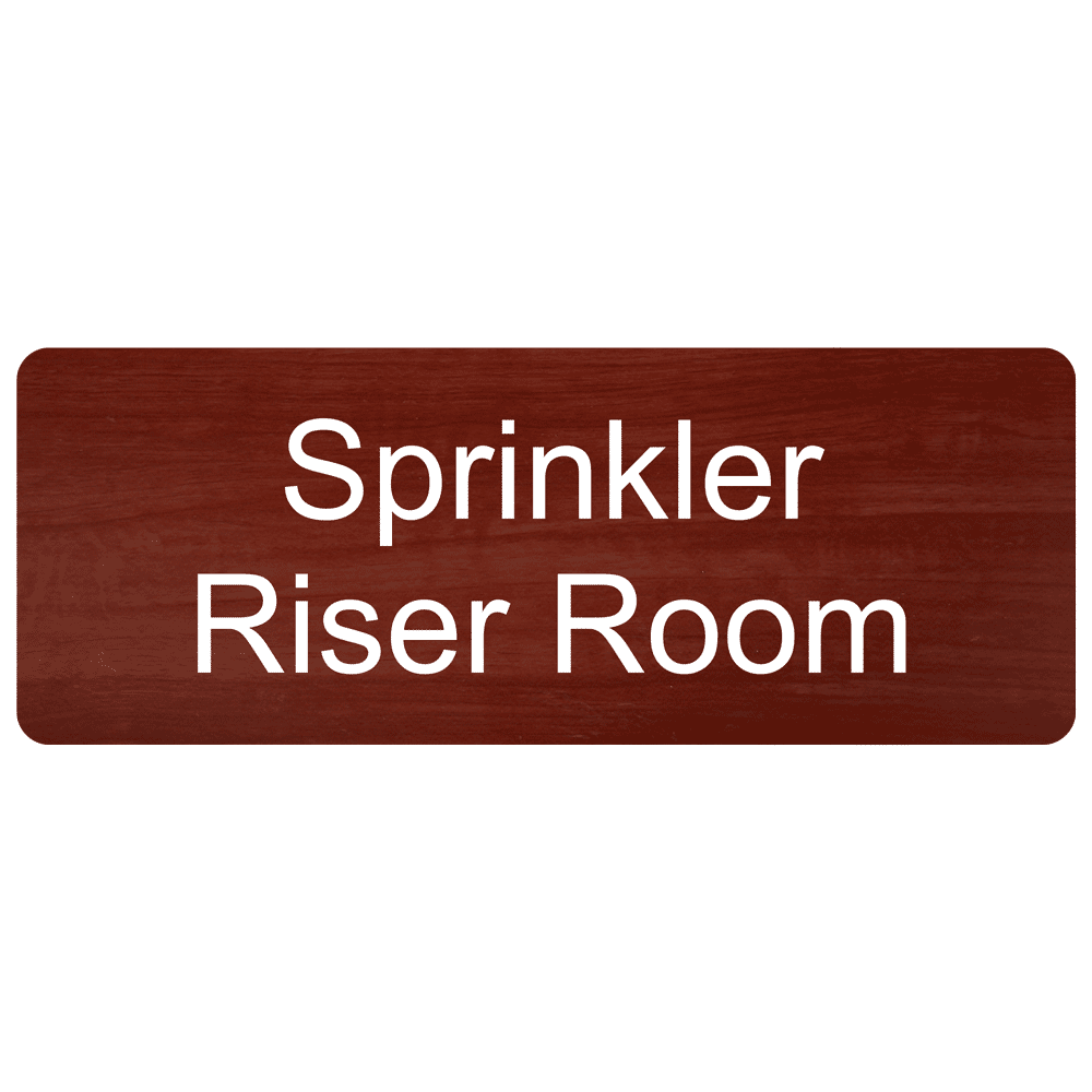 Sprinkler Riser Room Engraved Sign EGRE-566-WHTonCNMN Wayfinding