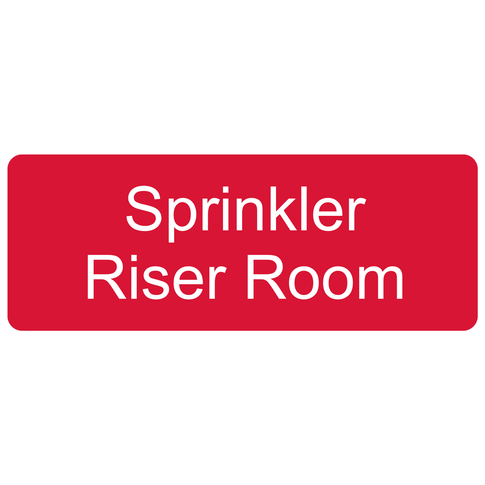Sprinkler Riser Room Engraved Sign EGRE-566-WHTonRed Wayfinding