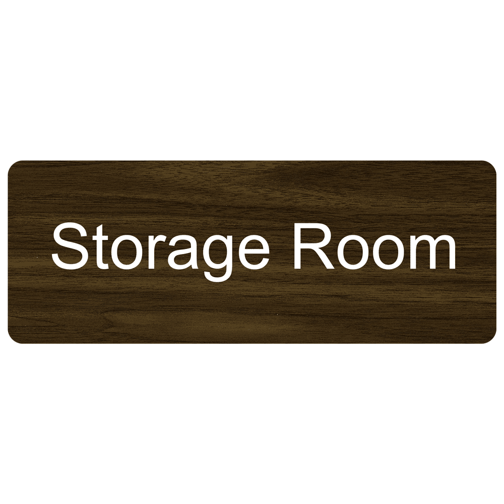 Storage Room Engraved Sign EGRE-584-WHTonWLNT Wayfinding Room Name