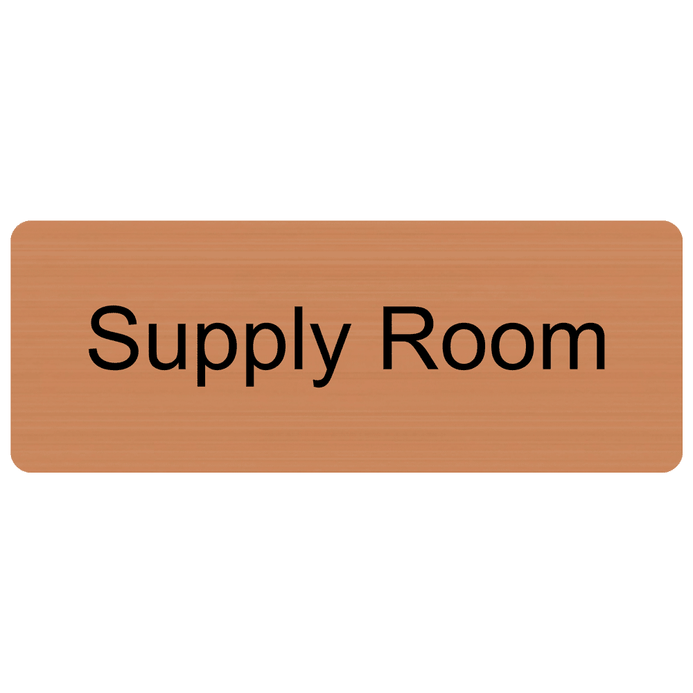 Supply Room Engraved Sign EGRE-586-BLKonCPR Wayfinding Room Name
