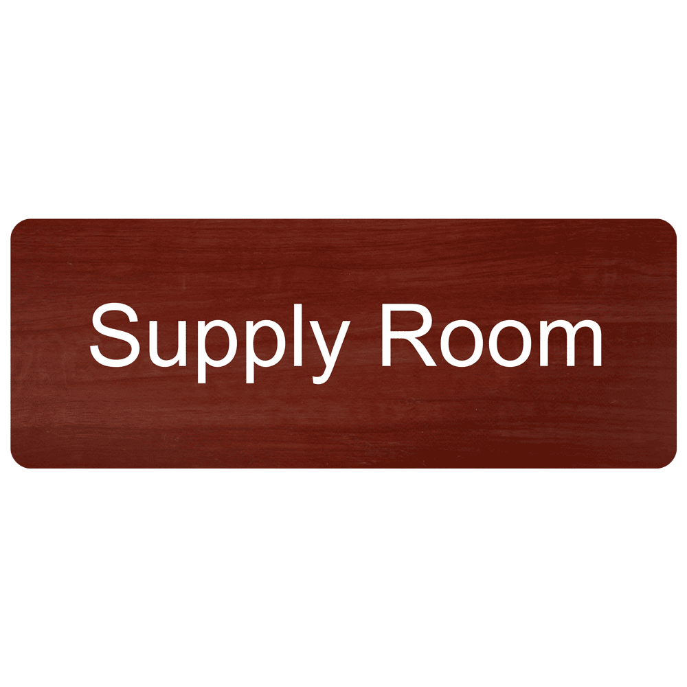 Supply Room Engraved Sign EGRE-586-WHTonCNMN Wayfinding Room Name