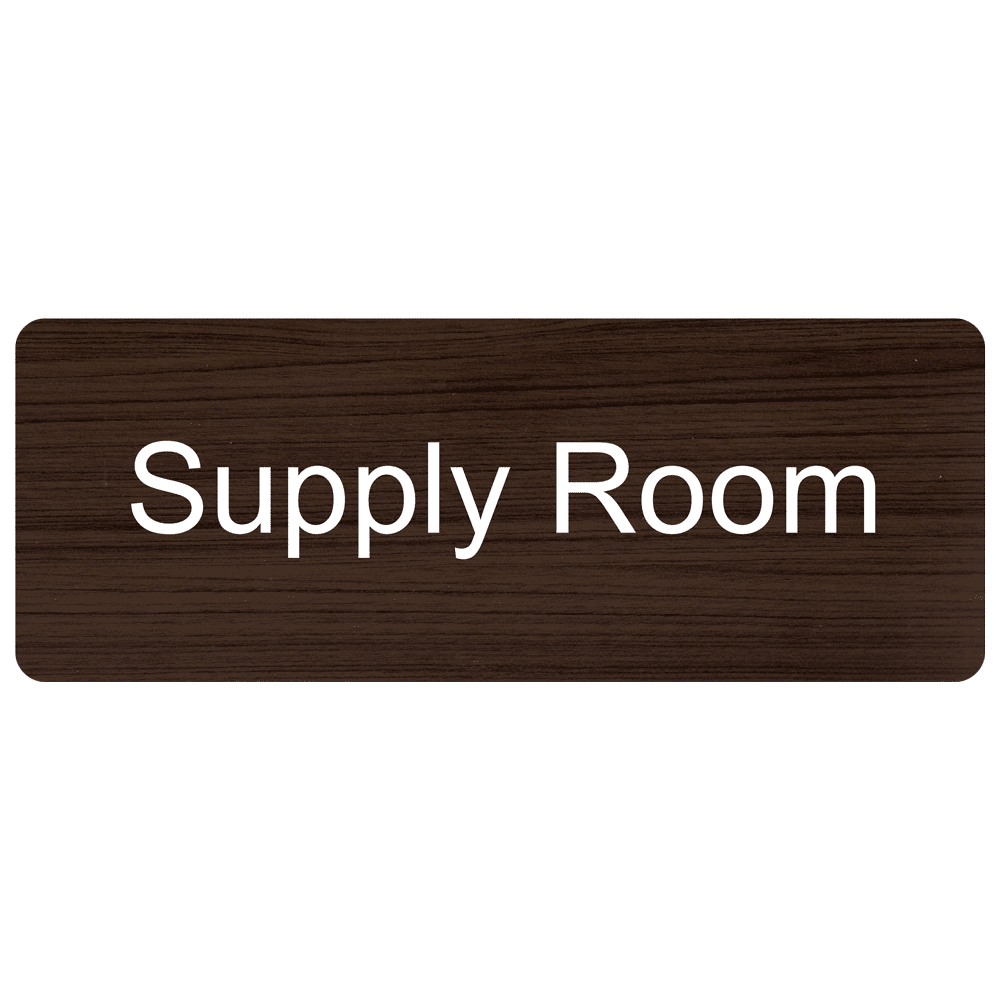 Supply Room Engraved Sign EGRE-586-WHTonKNA Wayfinding Room Name