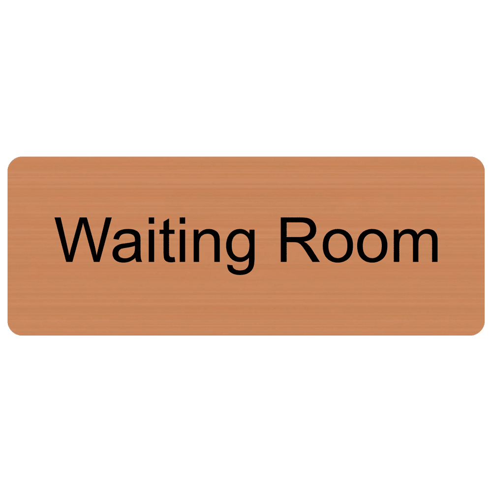Waiting Room Engraved Sign EGRE-640-BLKonCPR Wayfinding Room Name