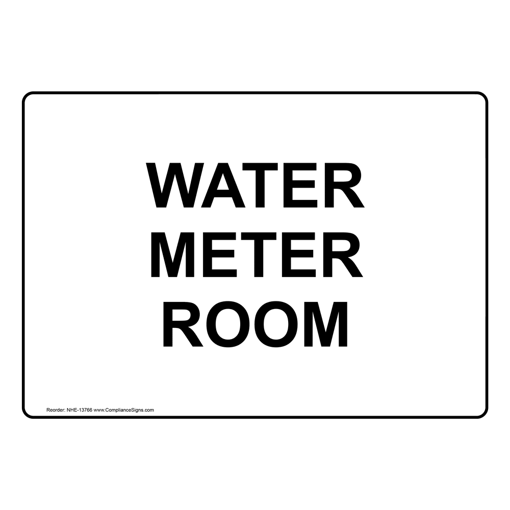 Wayfinding Room Name Sign - Water Meter Room