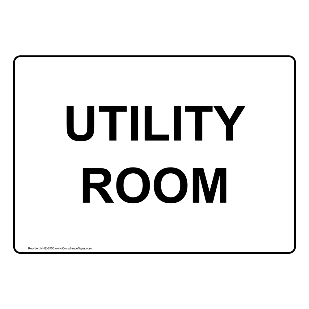 Wayfinding Room Name Sign - Utility Room
