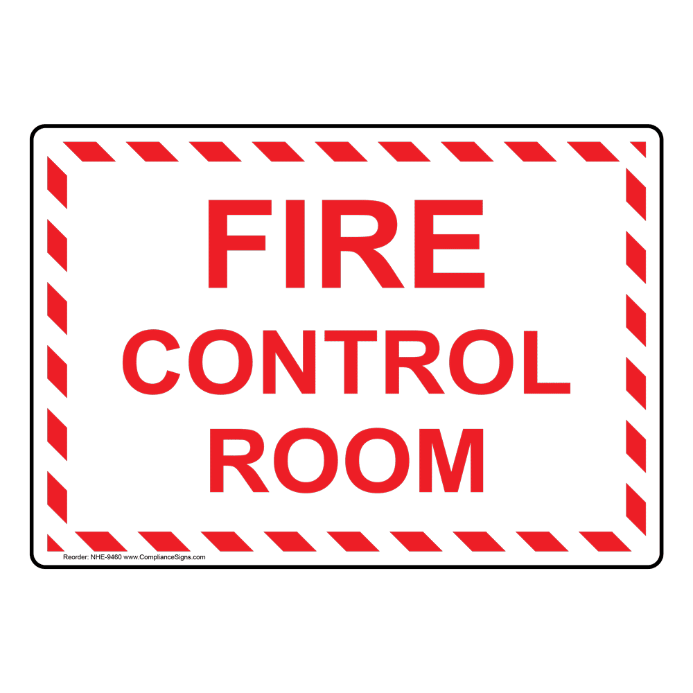 Fire Safety / Equipment Room Name Sign - Fire Control Room
