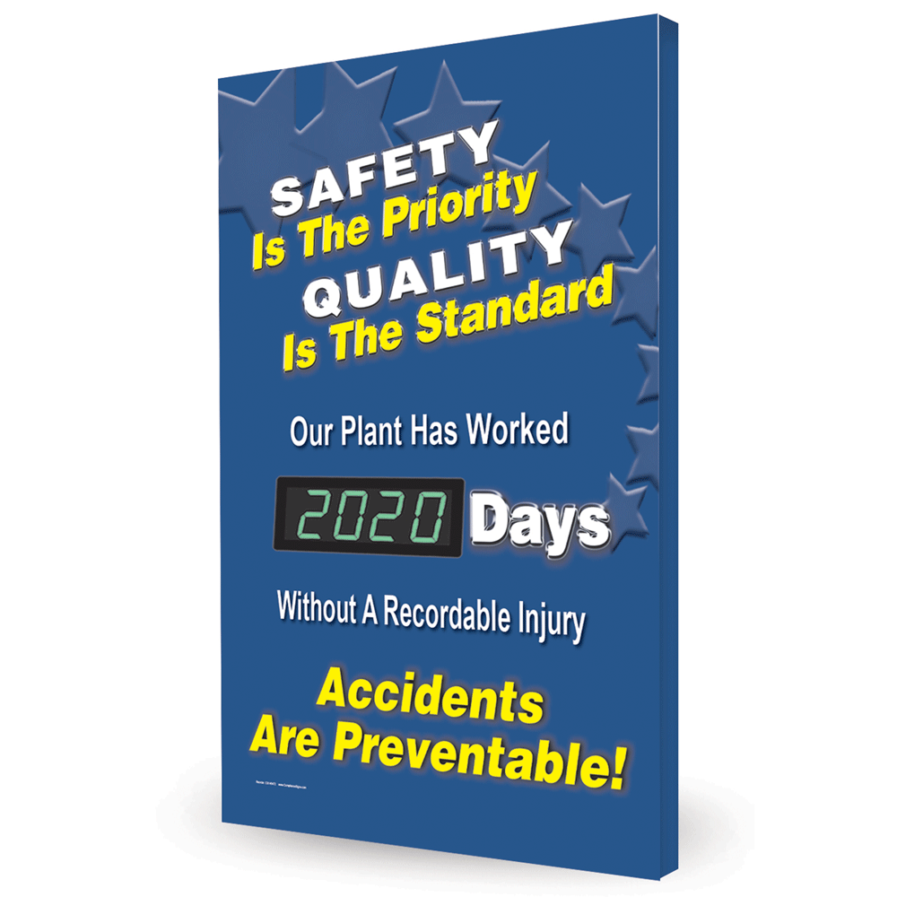 Days Without Injury Our Plant Has Worked -Digital Scoreboard