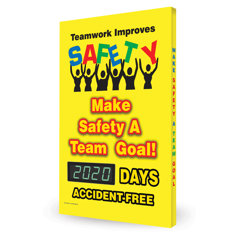 Days Accident Free Teamwork Improves Safety - Scoreboard