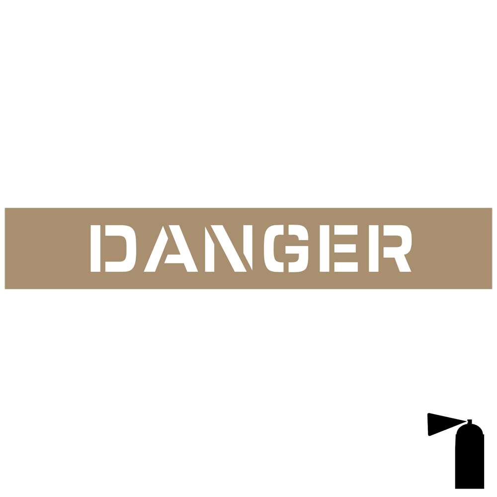 Industrial Notices Stencil - Reusable Plastic - Danger