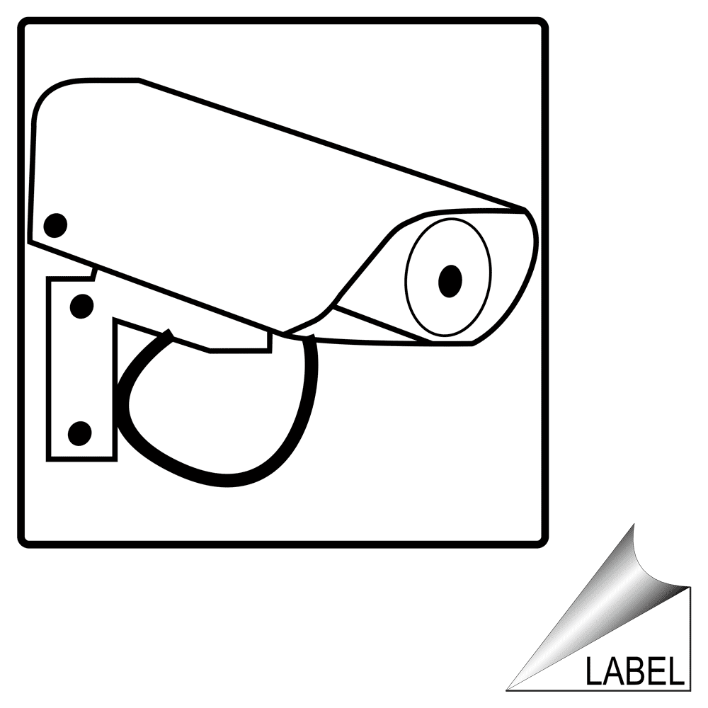 Security / Surveillance Surveillance Camera Symbol Label - US Made