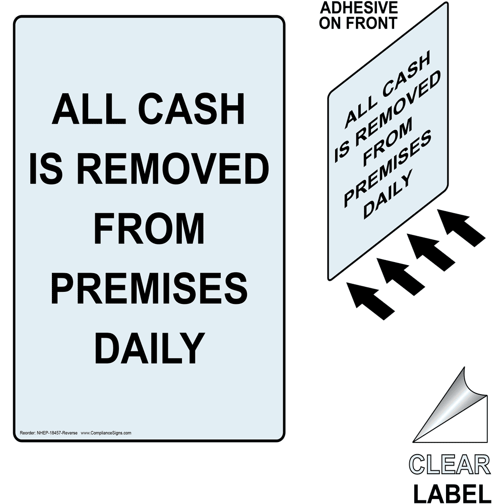 Portrait All Cash Is Removed Clear Label NHEP-18457-Reverse