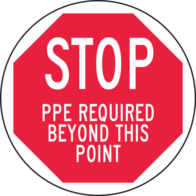 Stop Ppe Required - Sign Projector GOBO Lens - Red