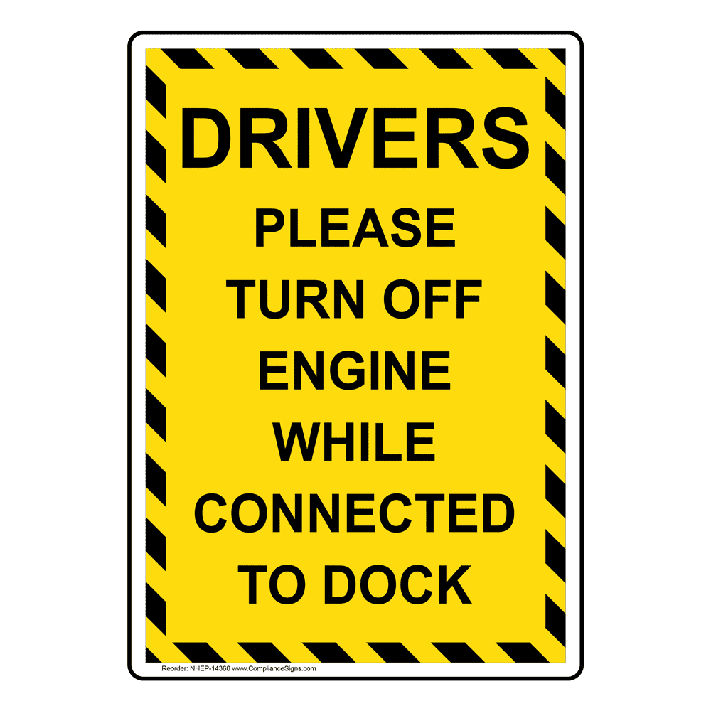Vertical Sign - No Idling - Drivers Please Turn Off Engine While