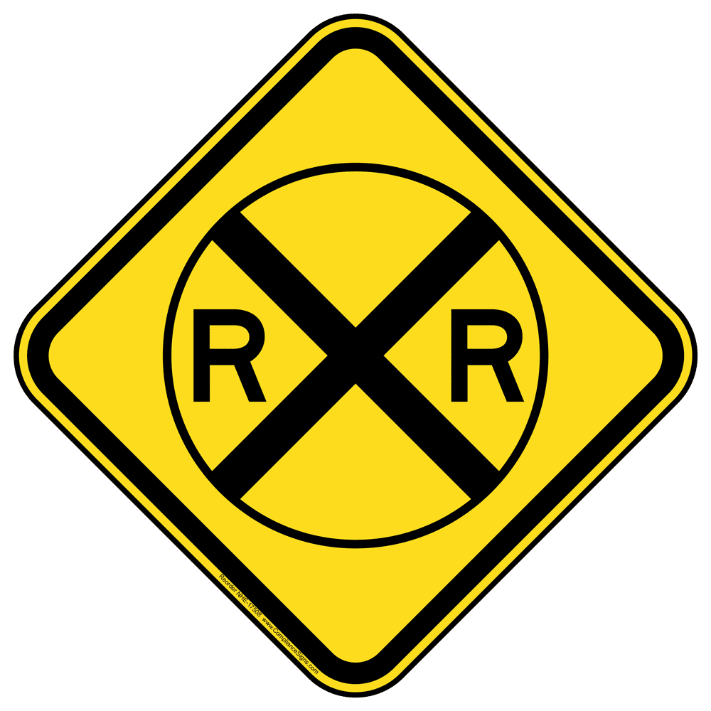Traffic Control Sign - Railroad Crossing Symbol With Symbol